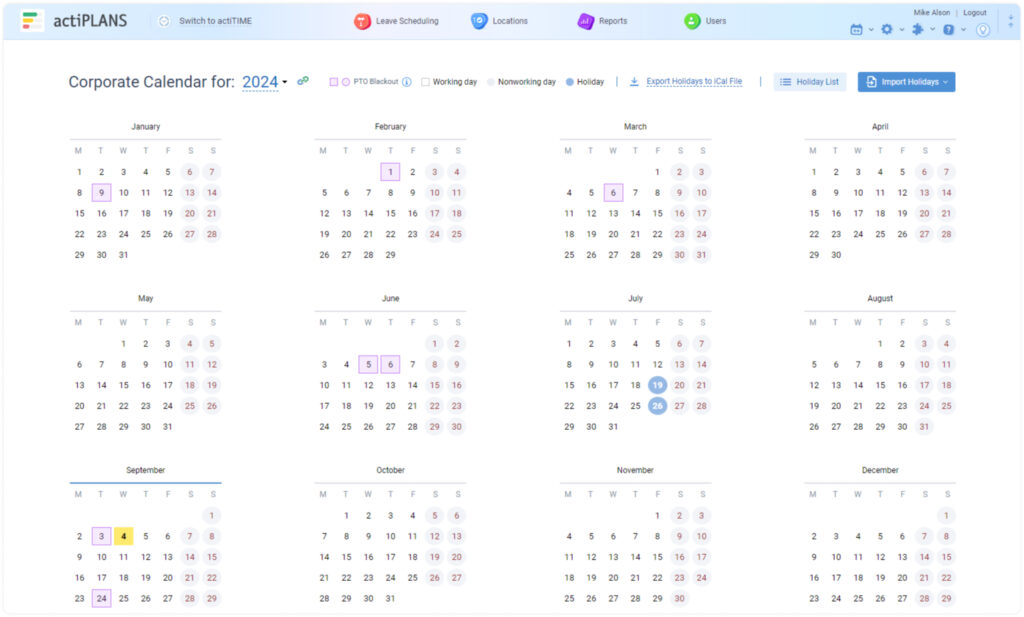 Stay on Top of Your Work and Leave Calendars with actiPLANS